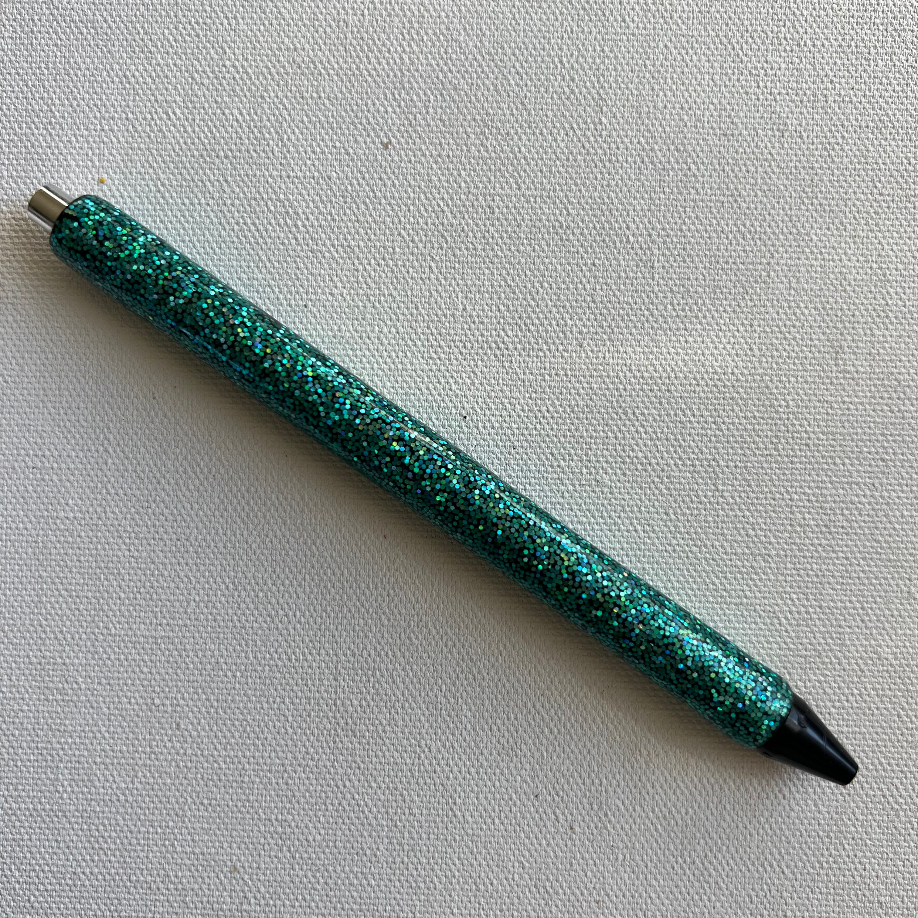 Glitter Epoxy Pen (Blue/green holographic) Pen RTS – Pocketful of ...