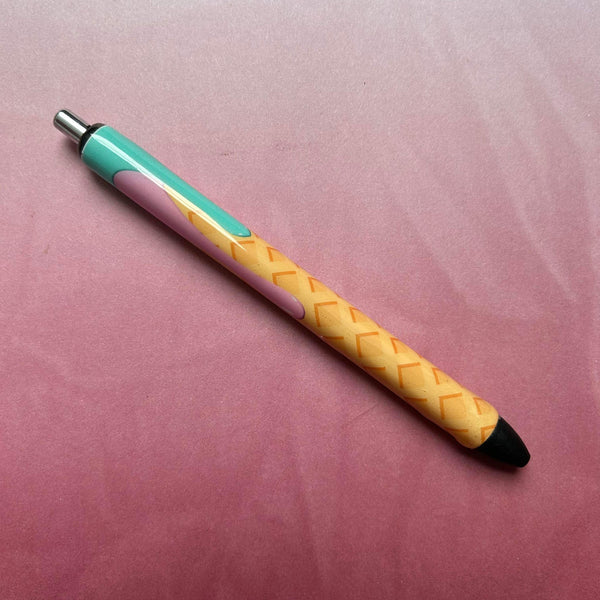 Waffle Ice Cream Cone Epoxy Pen – Pocketful of Brushes, Paints, and Pens.